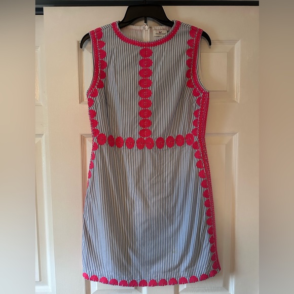 Vineyard Vines | Dresses | Vineyard Vines Blue And White Sheath Mini ...
